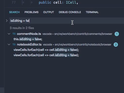 Search in Panel broken by Progress bar · Issue #88461 · microsoft ...