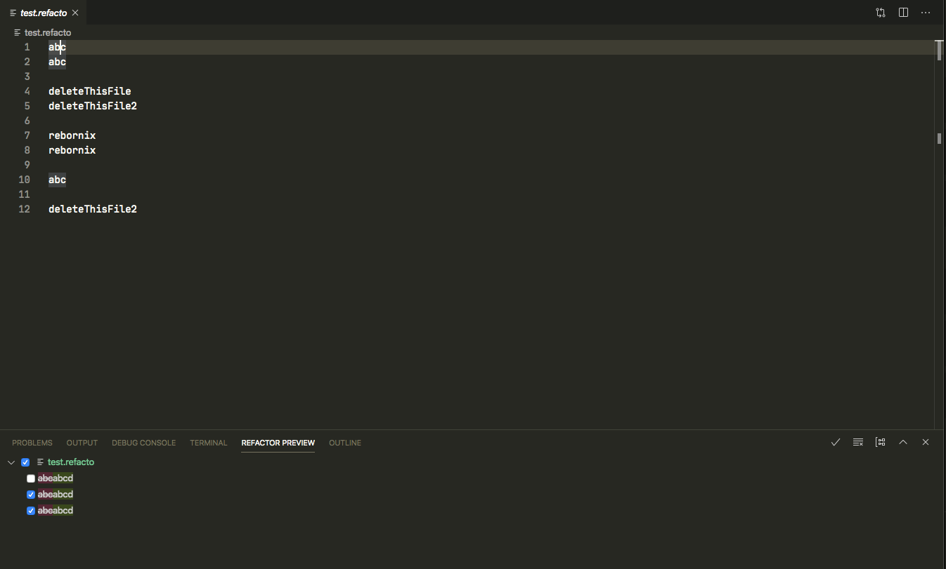 Refactor with preview doesn't include current symbol · Issue #89544 · microsoft/vscode · GitHub