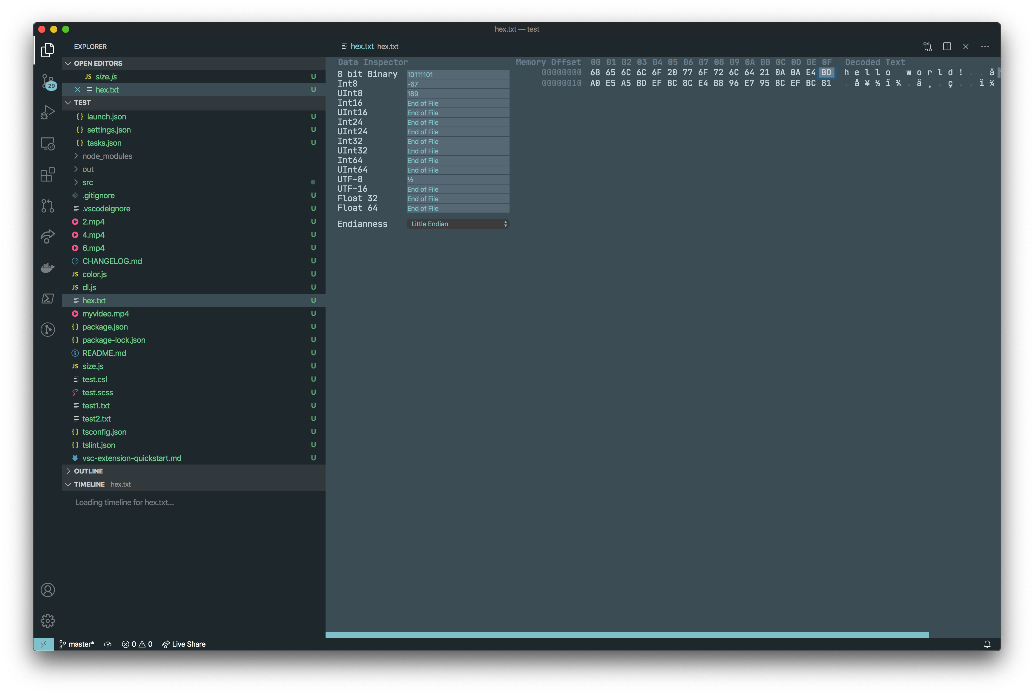 Decoded text column cut off · Issue #13 · microsoft/vscode-hexeditor · GitHub
