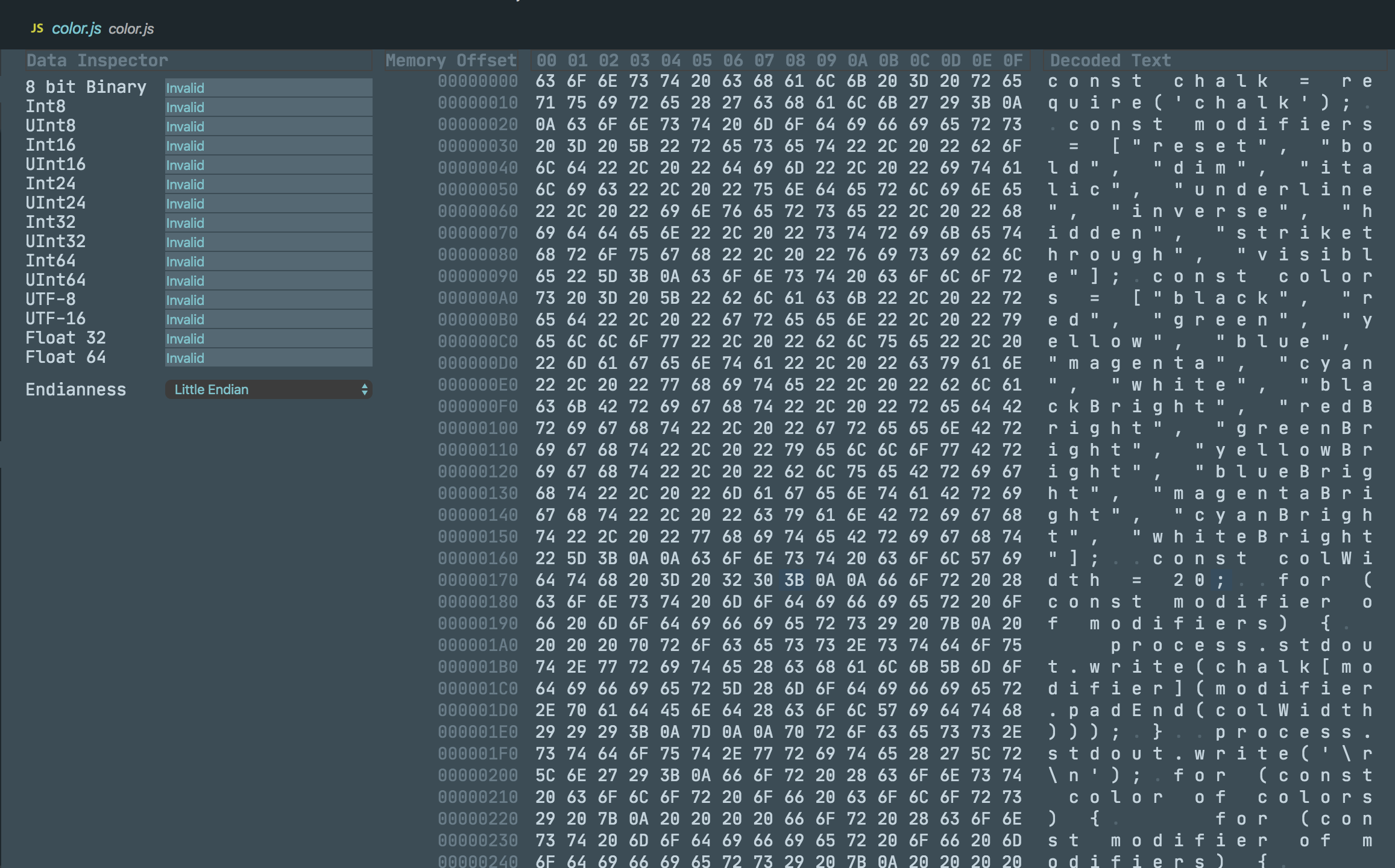 Data inspector shows invalid after double clicking a hex value · Issue #14 · microsoft/vscode ...