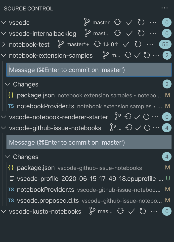 SCM: changes title bar buttons/actions are not accessible in multi repositories · Issue #101432 ...