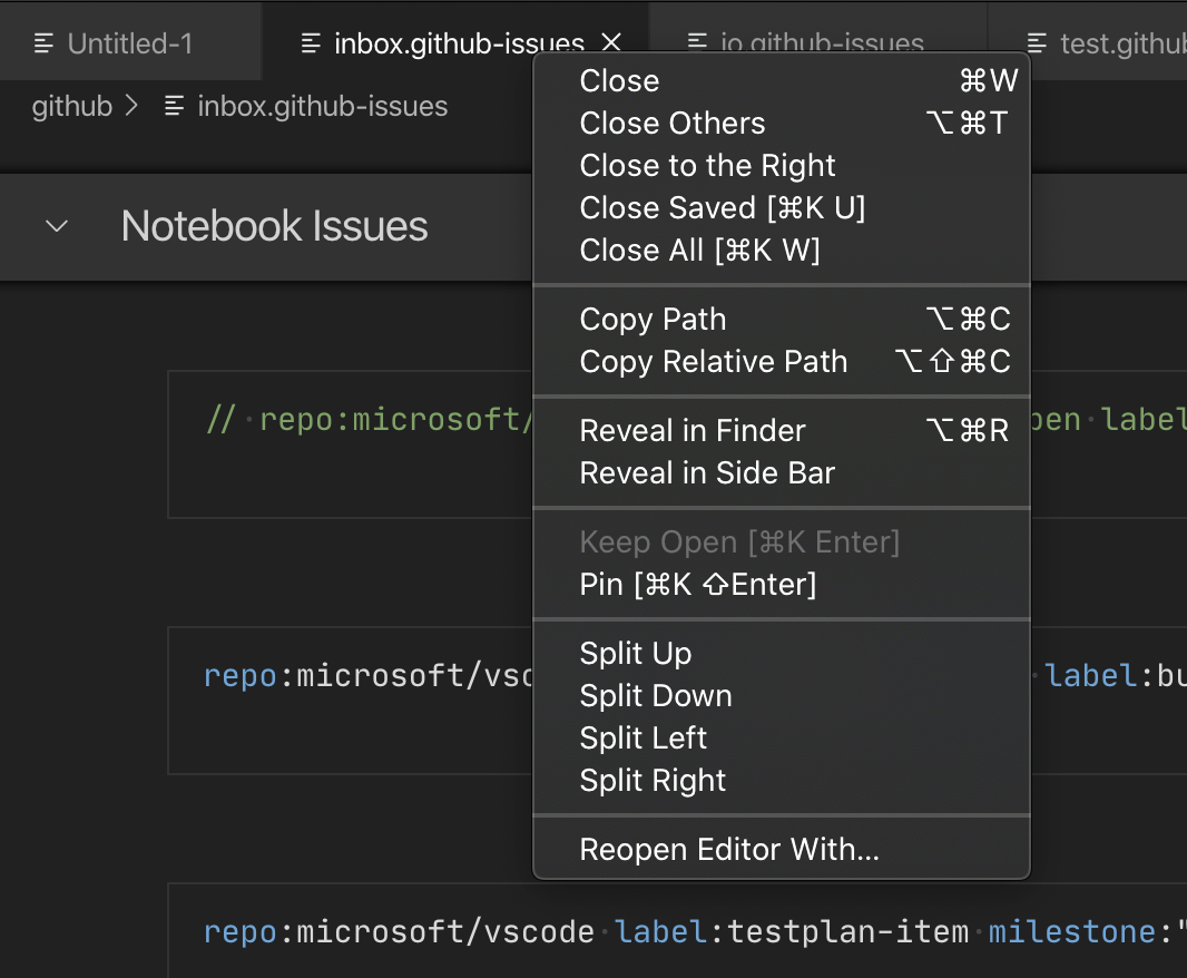 Show Editor Reopen With In Title Context Menu · Issue 101463 · Microsoftvscode · Github 6614