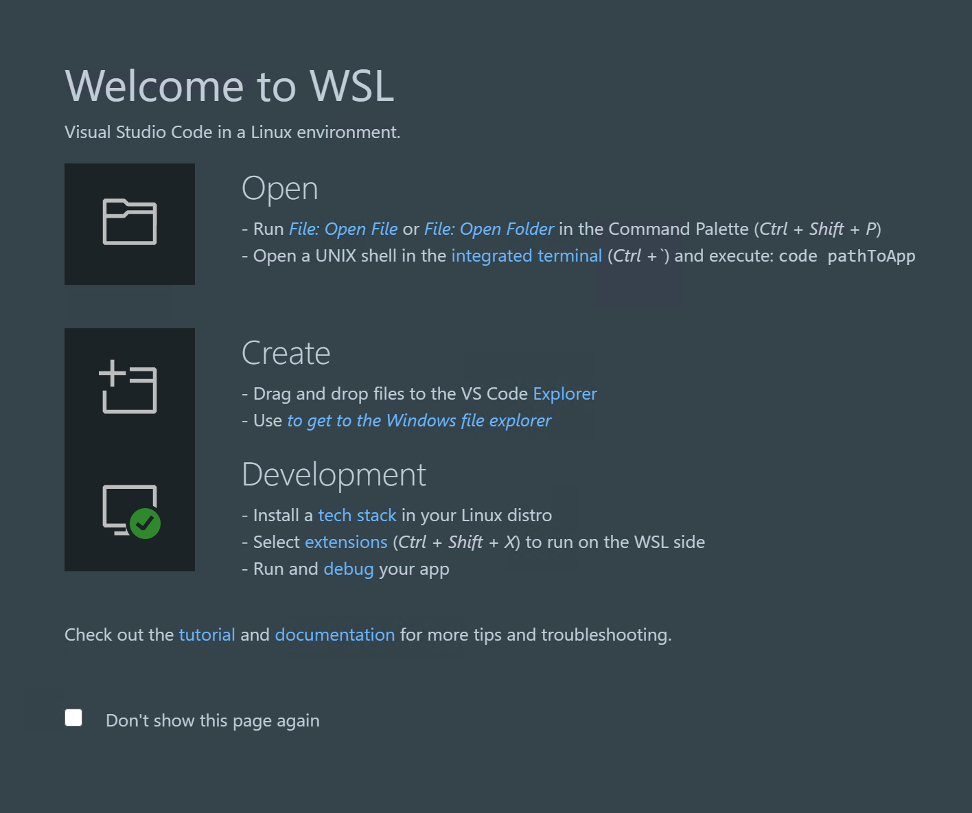 WSL welcome page ui misalignment · Issue #3766 · microsoft/vscode-remote-release · GitHub