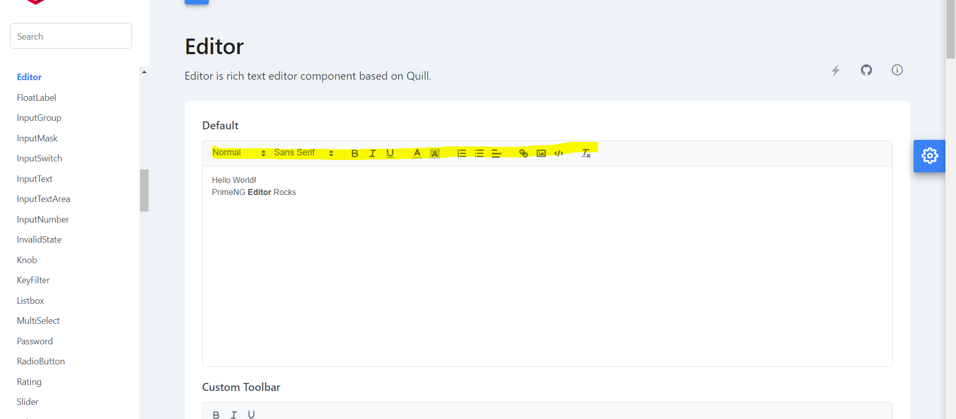 Feature Request: are you providing Tooltip support in Primeng Editor toolbar. IF not then any ...