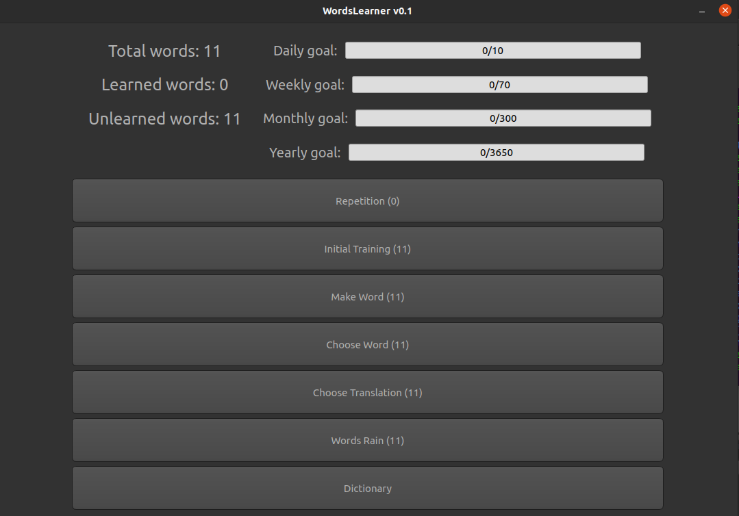 GitHub - Ellain121/WordsLearner: App for learning new words(C++, Qt, SQLite)