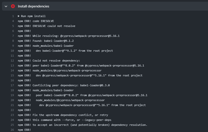 Upgrade webpack-preprocessor for babel-loader 9 · Issue #24435 · cypress-io/cypress · GitHub