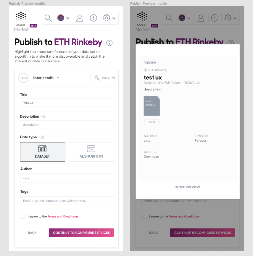 Publish form · Issue #862 · oceanprotocol/market · GitHub