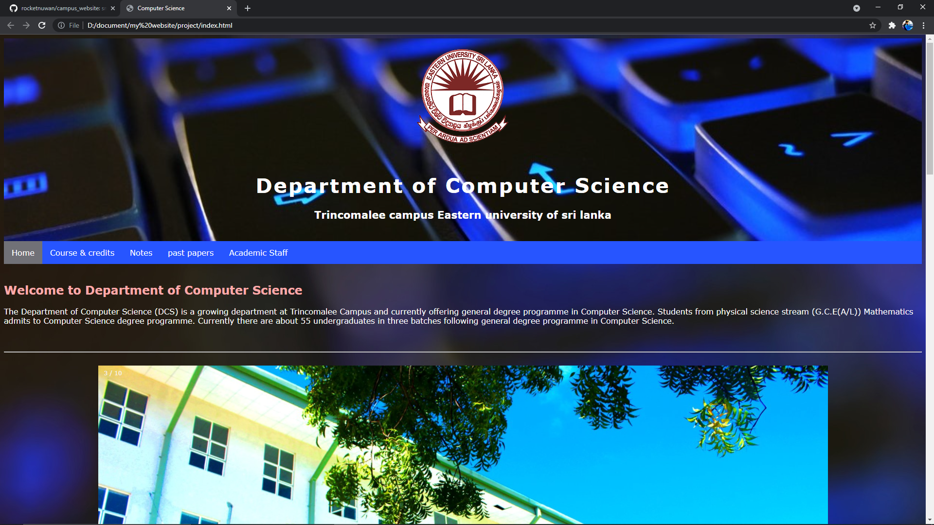 GitHub - tharanganuwan/campus_website: small html project like campus ...