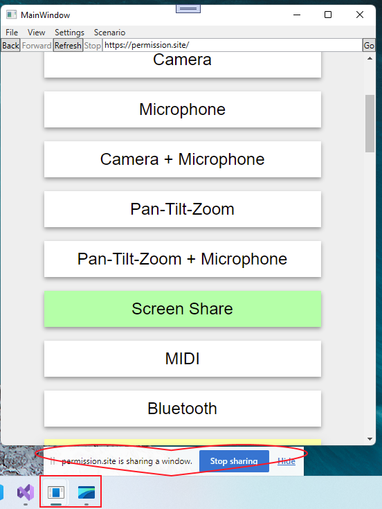Built-in screen share behavior · Issue #2458 · MicrosoftEdge ...