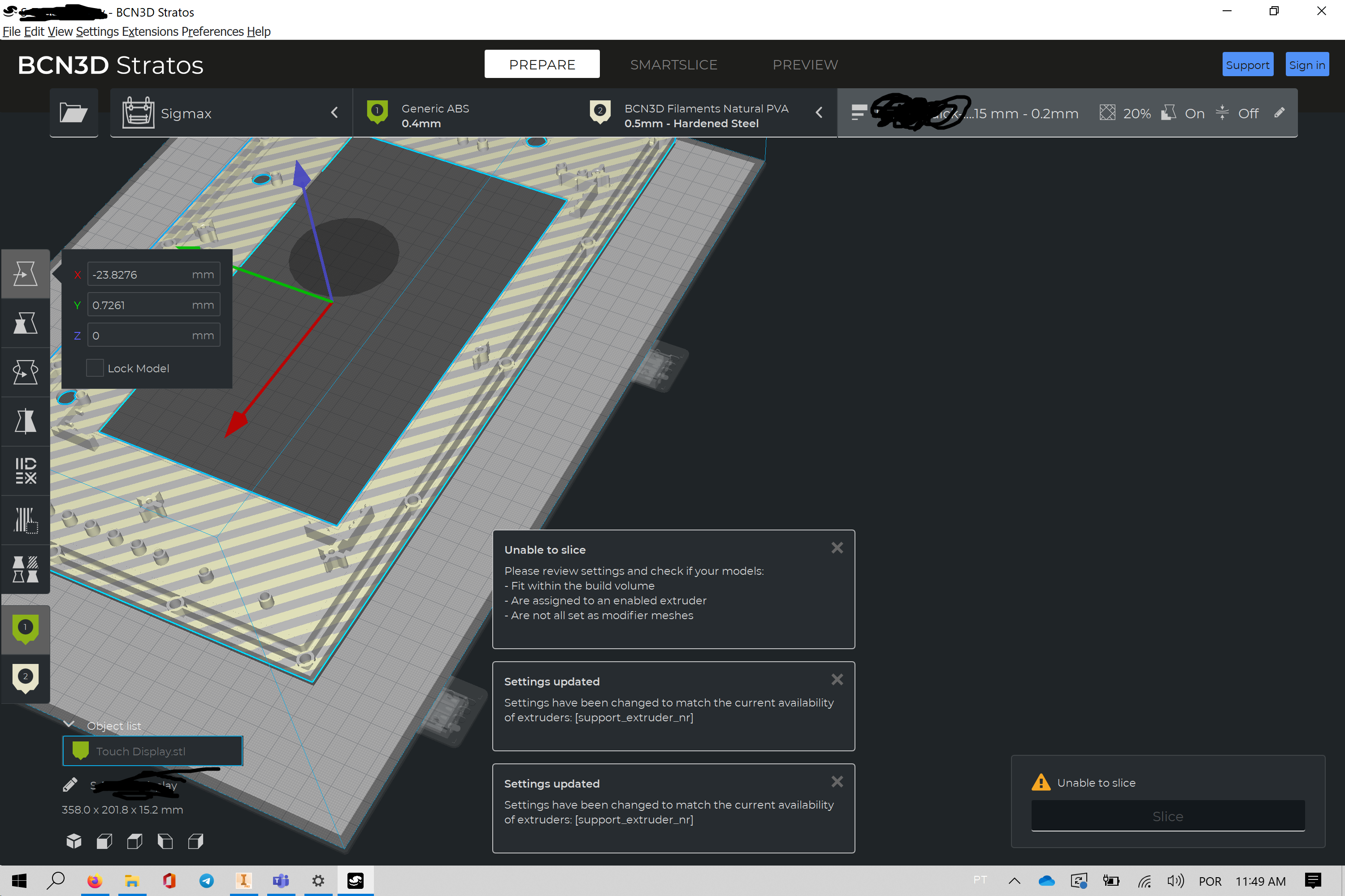 Unable to slice · Issue #14 · BCN3D/Stratos · GitHub