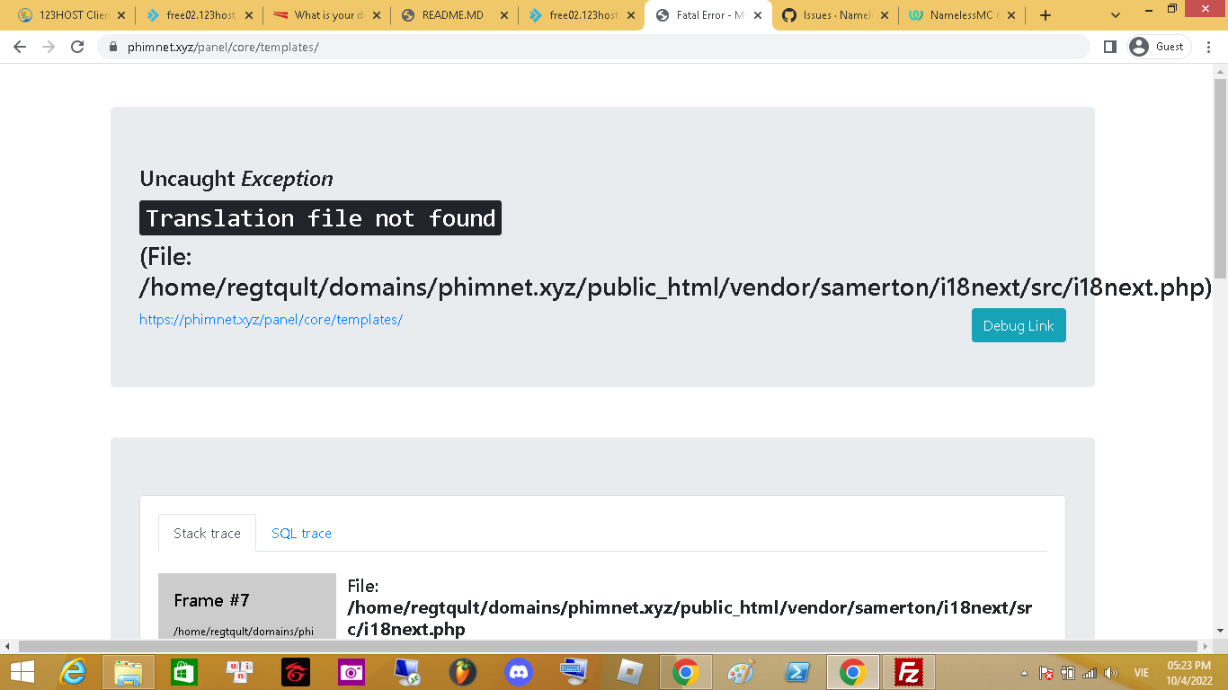Translation file not found · Issue #3094 · NamelessMC/Nameless · GitHub