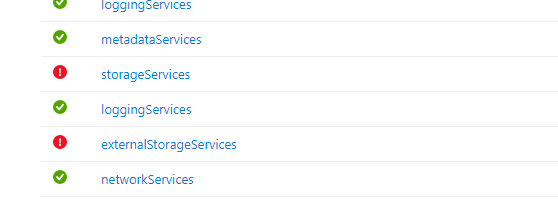 Deployment of storage accounts fails due to invalid values for request parameters for ...