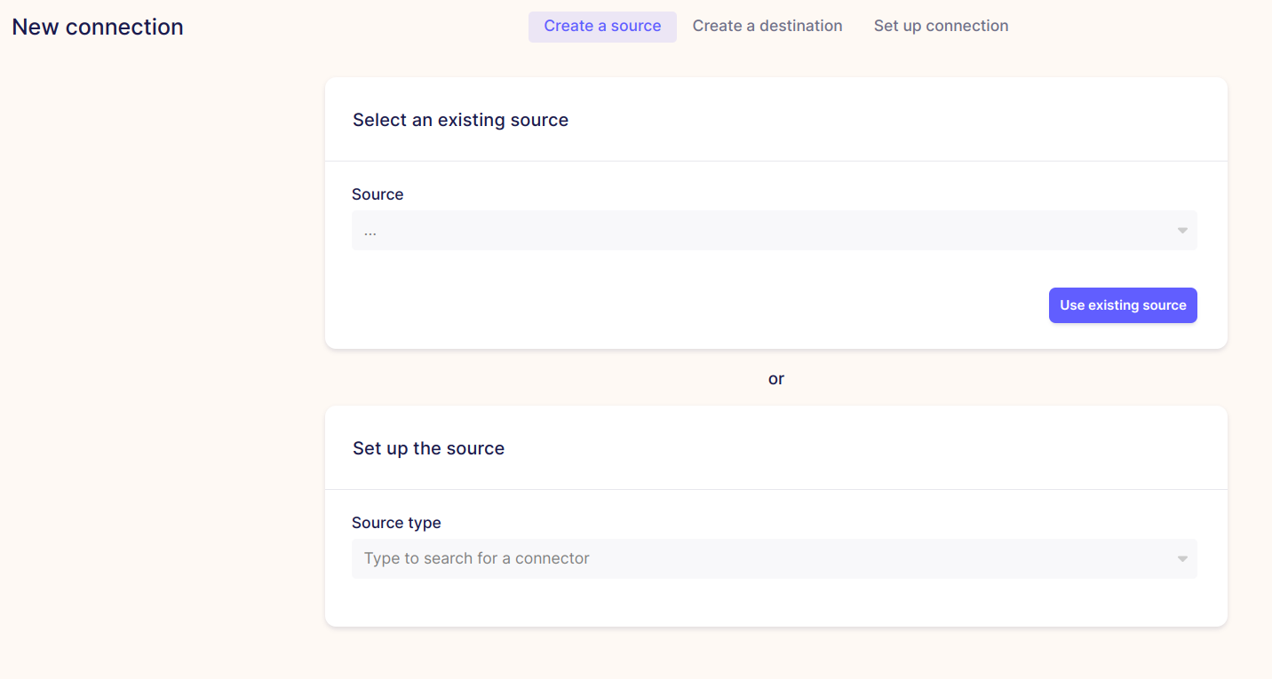 Hide Existing Connector Selection In Connection Flow Once New Connector Type Selected · Issue