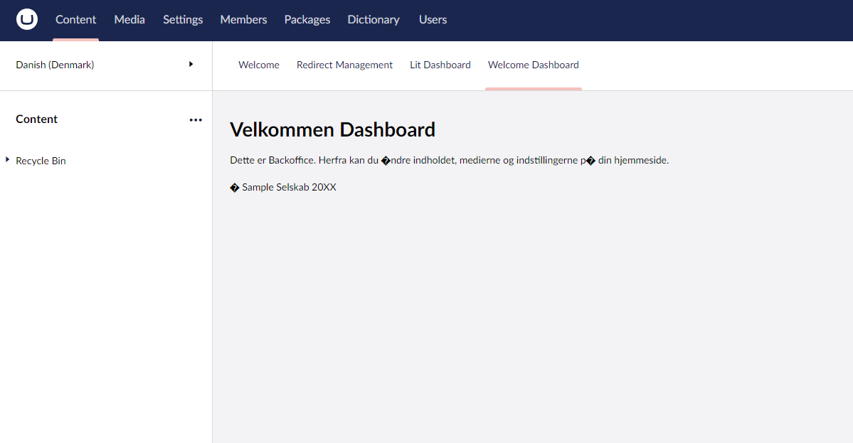 [bug] Umbraco 14 Preview 3 Backoffice Dashboard Localization Special Characters Are Not