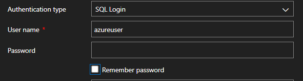 Previously connected Azure SQL Server connections with saved passwords have blank password field ...