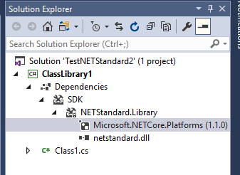 Creating .NET Standard 2.0 class library project will always have reference to Microsoft.NETCore ...