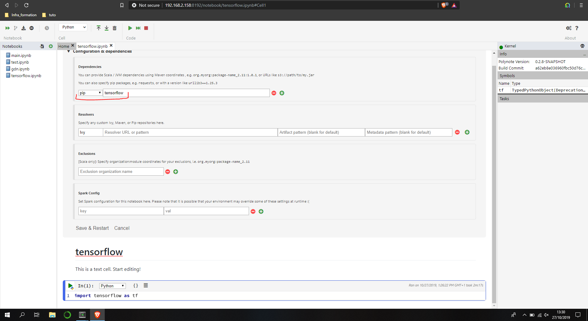 Can T Import Tensorflow · Issue 563 · Polynote Polynote · Github