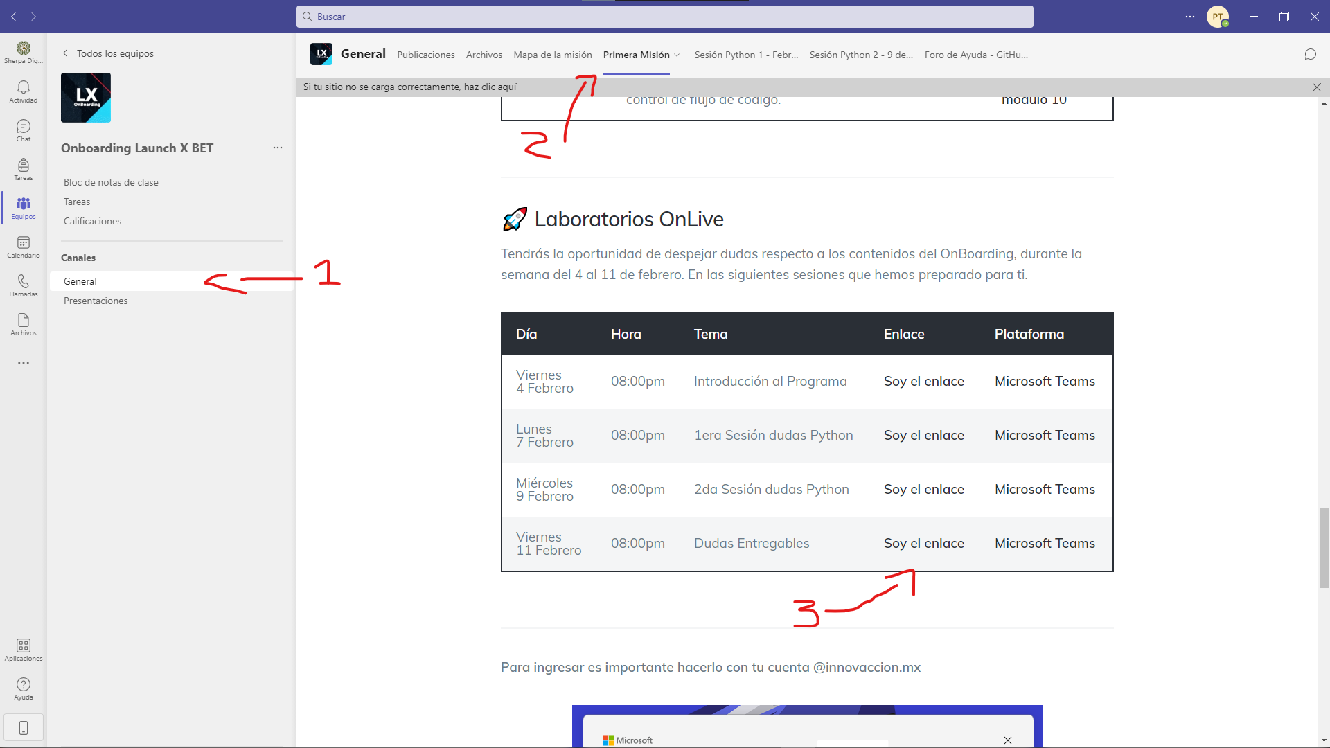Grabaciones Semana 1 Misión FrontEnd · LaunchX-InnovaccionVirtual ...