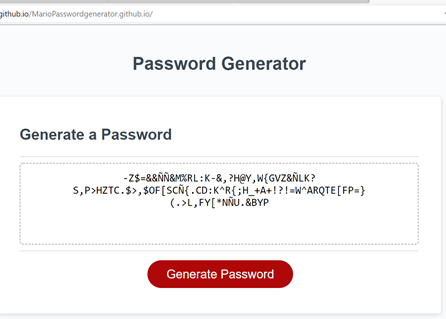 GitHub - MarioColunga/MarioPasswordgenerator.github.io: Password generator homework3