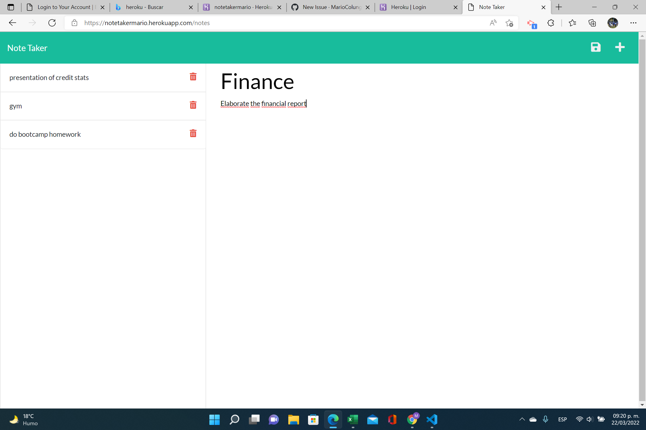 GitHub - MarioColunga/Note_Taker: Note_Taker