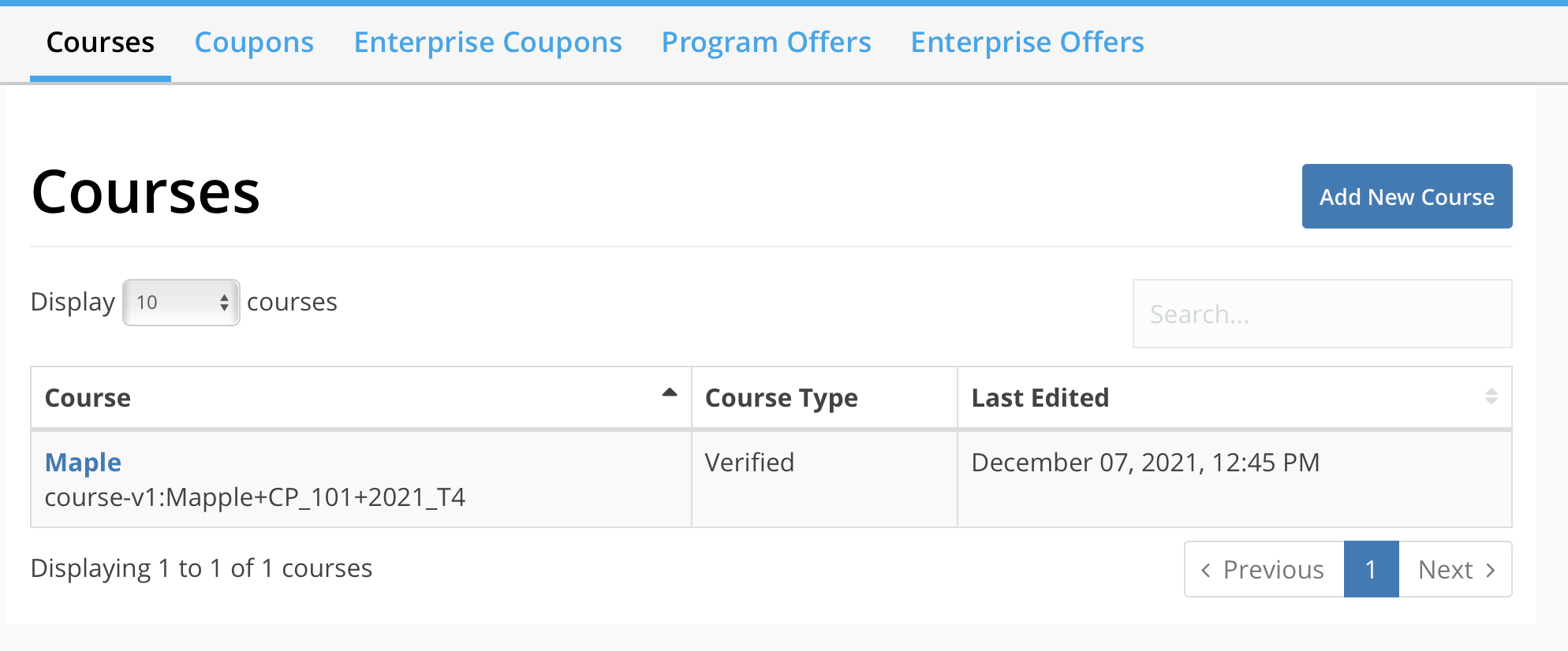 In the learning MFE, the course upgrade button has an incorrect link ...