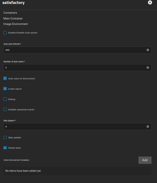 Satisfactory Server App Game Binary Is Missing Error If Steambeta Is Set To Enabled Because 