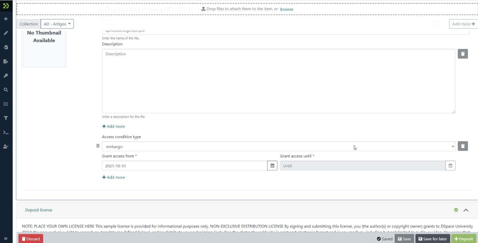 Usability issue in Embargo's section at submission · Issue #1382 · DSpace/dspace-angular · GitHub