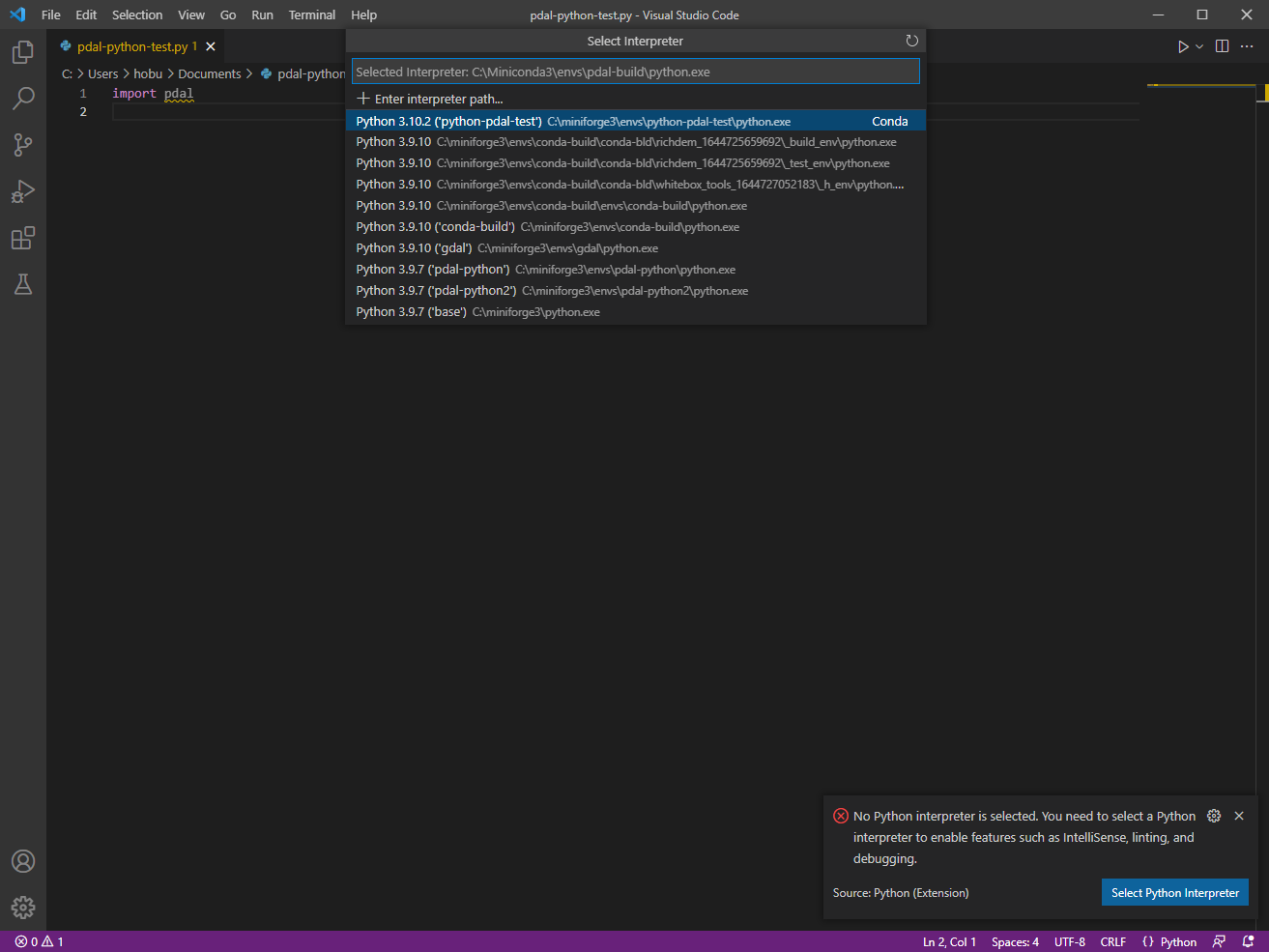 Pdal Python Package Can Not Be Imported · Issue 1933 · Pdal Pdal · Github