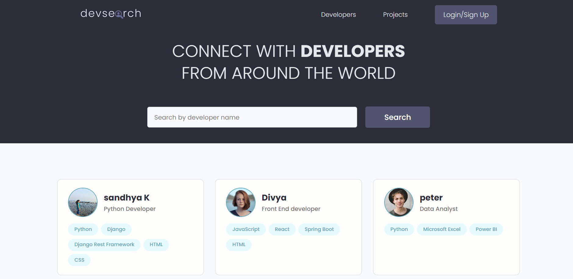 GitHub - sandy406/DevSearch