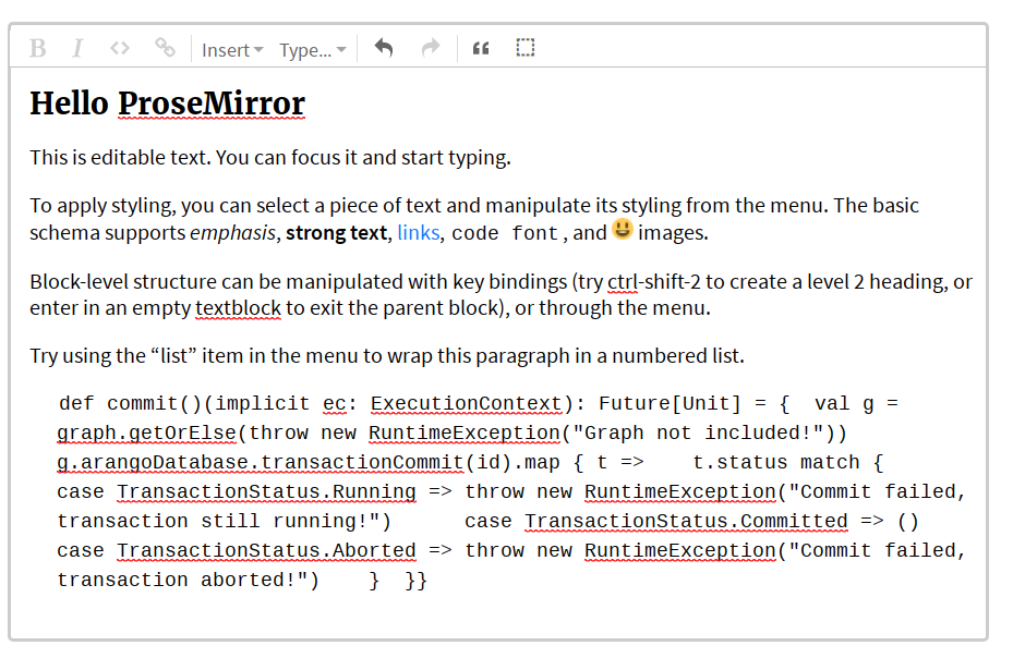 Pasting Code from IntelliJ · Issue #969 · ProseMirror/prosemirror · GitHub
