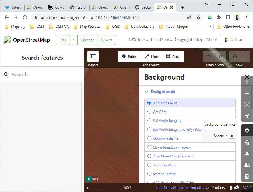Background "X“ half covered · Issue #9327 · openstreetmap/iD · GitHub
