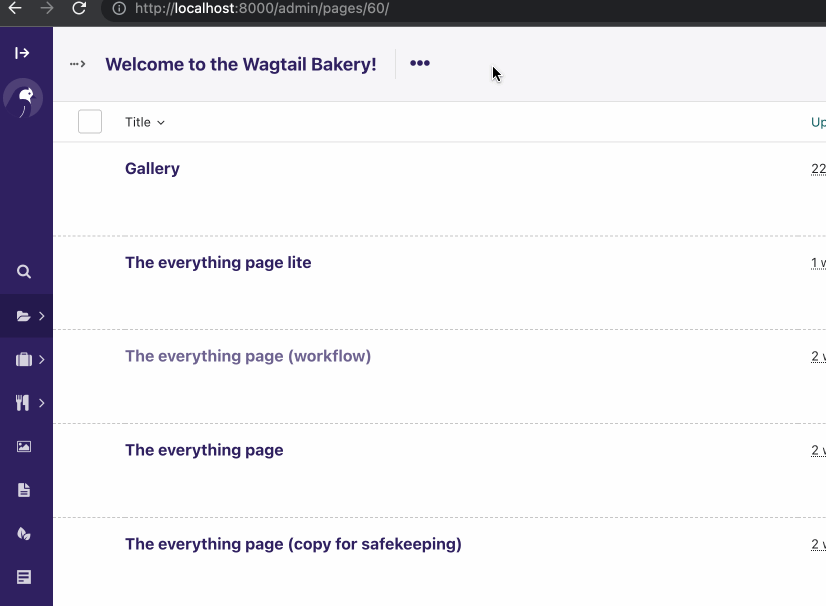Reordering Pages in admin stopped working · Issue #4964 · wagtail/wagtail · GitHub