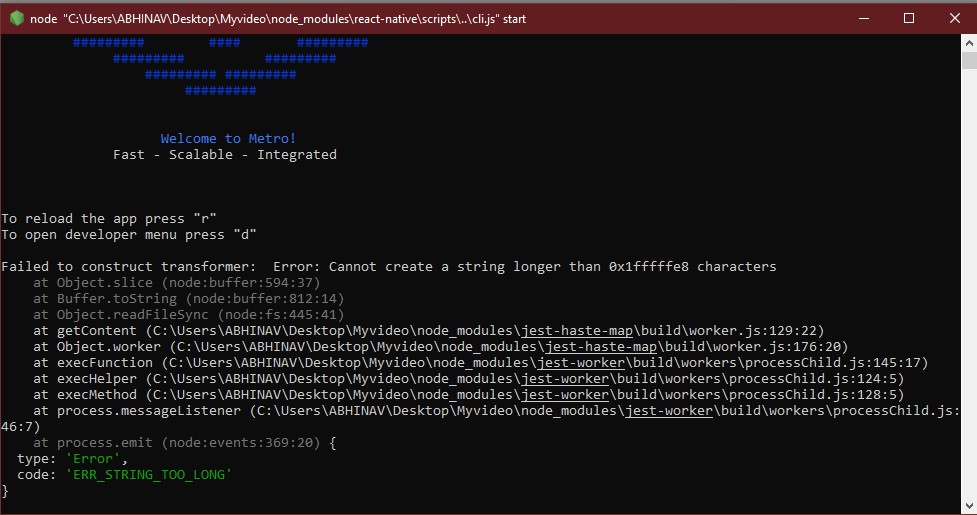 React Native memory error · Issue #31888 · facebook/react-native · GitHub