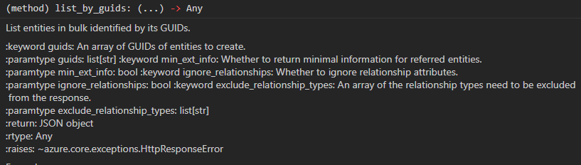 catalog_client.entity.list_by_guids · Issue #23665 · Azure/azure-sdk-for-python · GitHub
