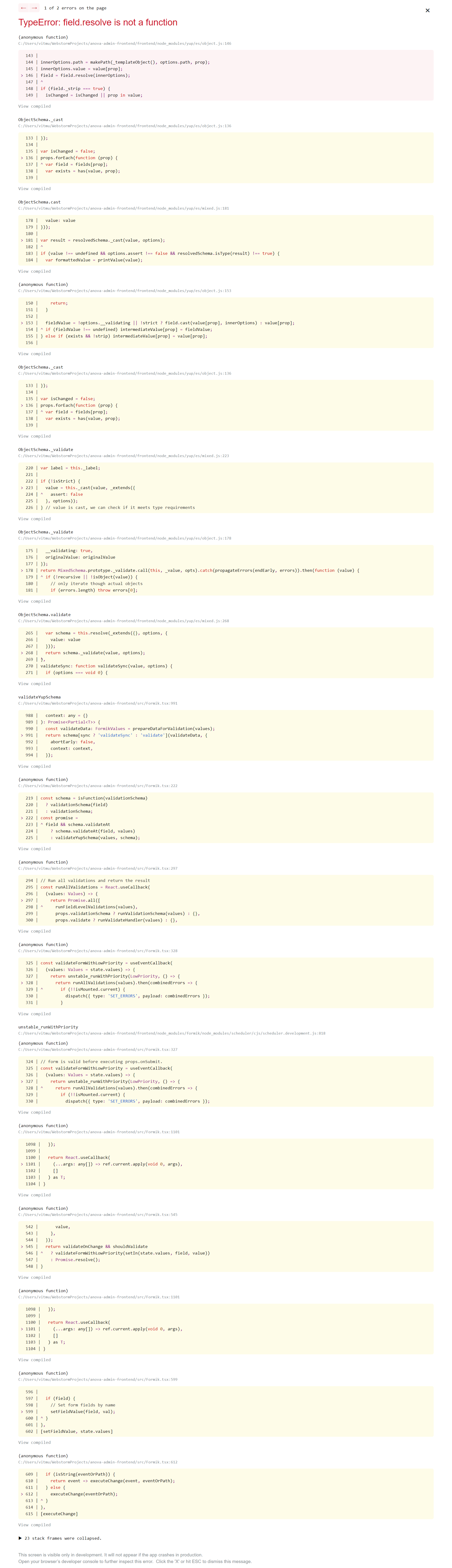 TypeError: Cannot read property 'fulfilled' of undefined · Issue #676 · jquense/yup · GitHub