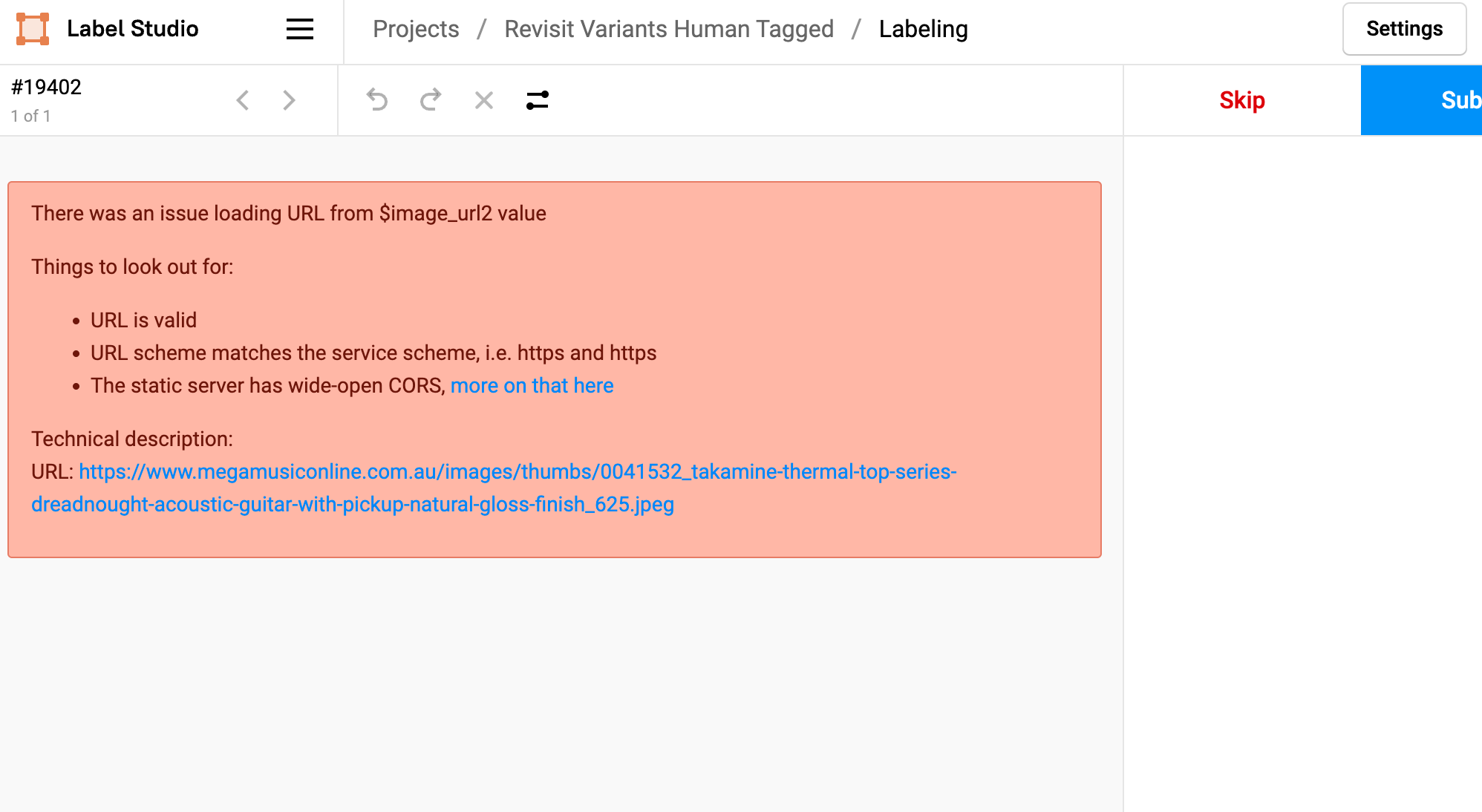 When image is not loading it should show error, but also the labelling interface · Issue #3351 ...