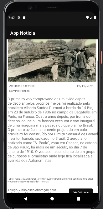 GitHub - Fernanda-Matiasi/App-Noticia: Aplicativo simples com layout de notícia, utilizando à ...