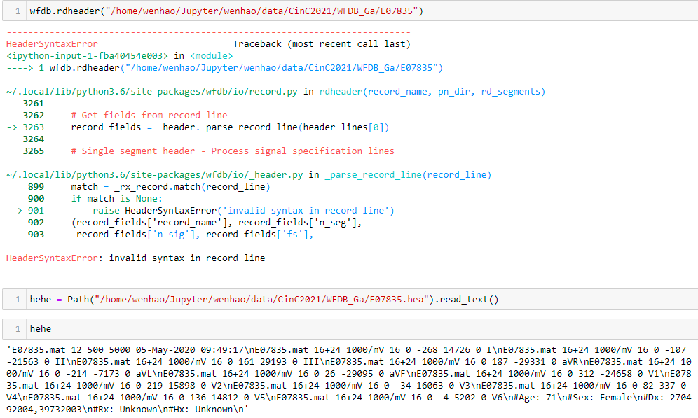 Headersyntaxerror Encountered When Using Wfdb 3 4 1 · Issue 351 · Mit Lcp Wfdb Python · Github