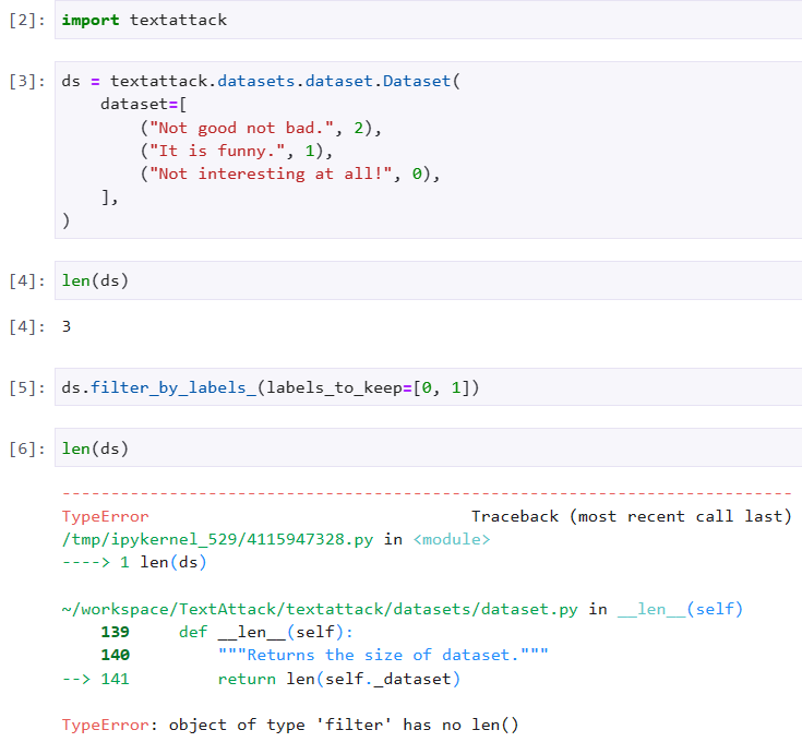 Potential Bug Of Textattack Datasets Dataset Dataset After Calling Filter By Labels · Issue