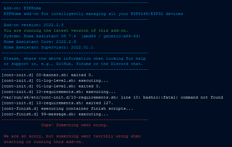Esphome 2022 2 3 Launching Fatal Error · Issue 3069 · Esphome Issues · Github