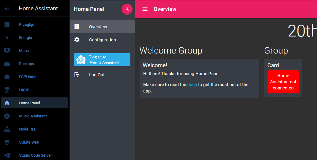 Logging to HA from Home Panel doesn't work? · Issue #176 · hassio-addons/addon-home-panel · GitHub