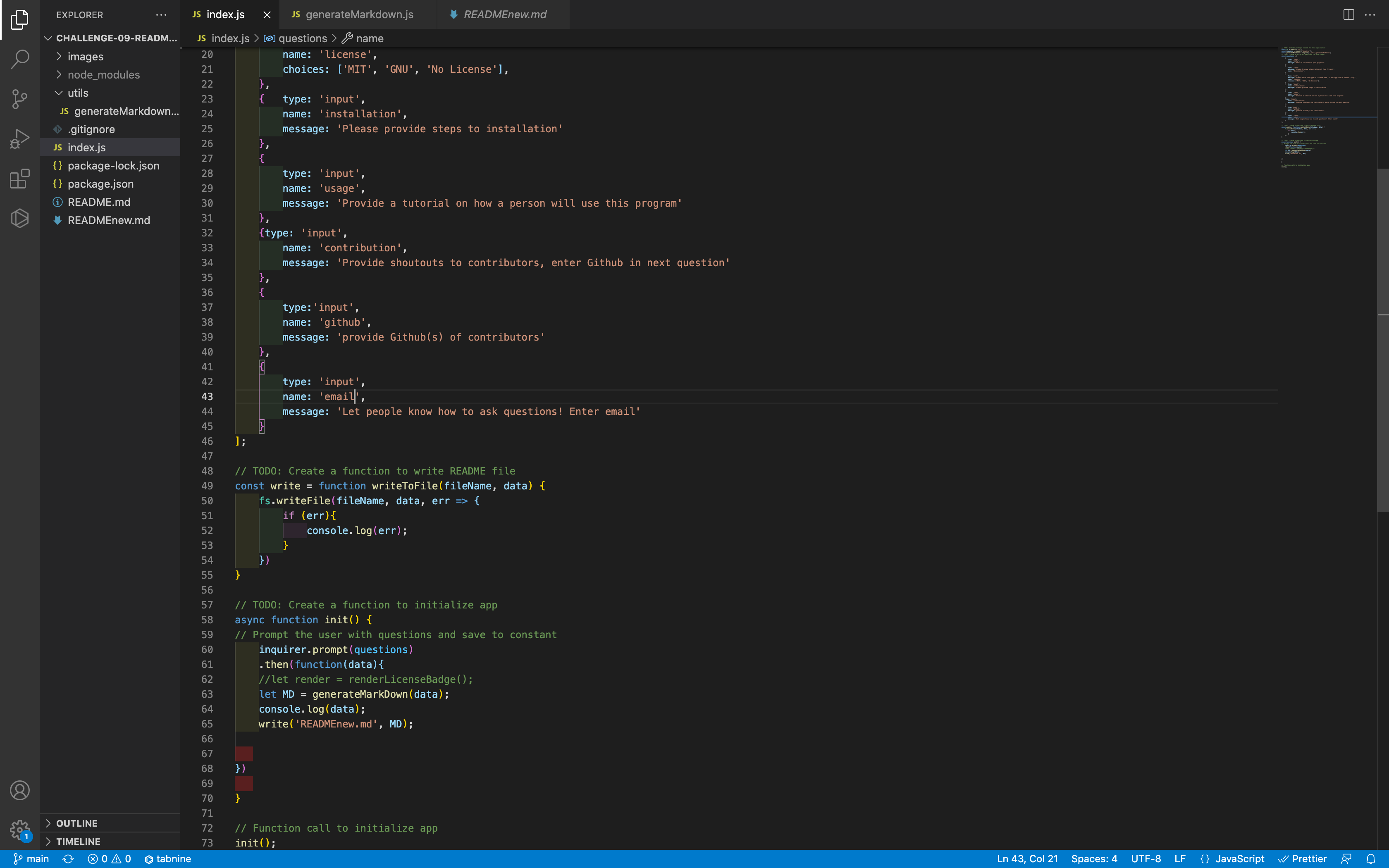 GitHub - tmair1012/Challenge-09-README-generator