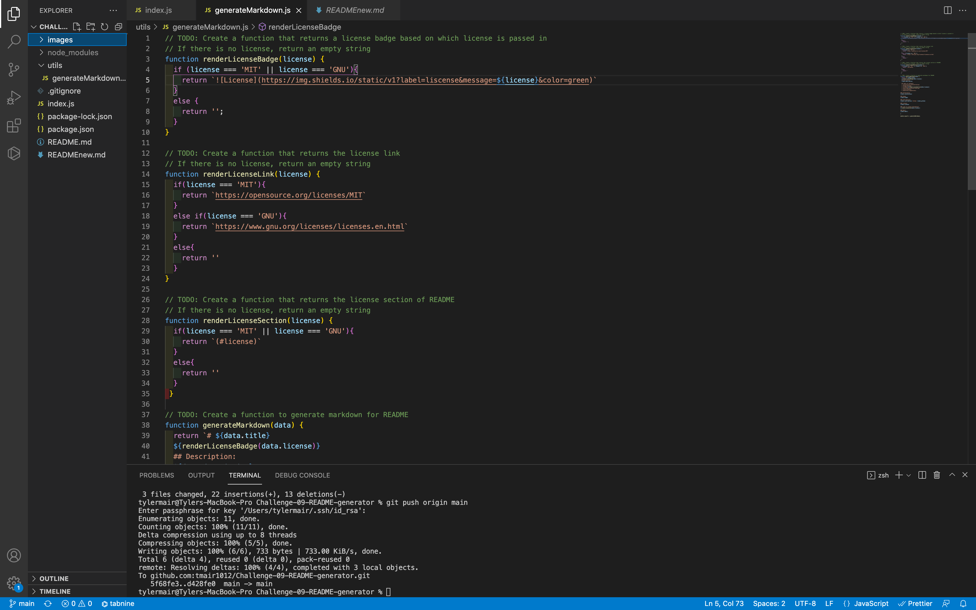 GitHub - tmair1012/Challenge-09-README-generator