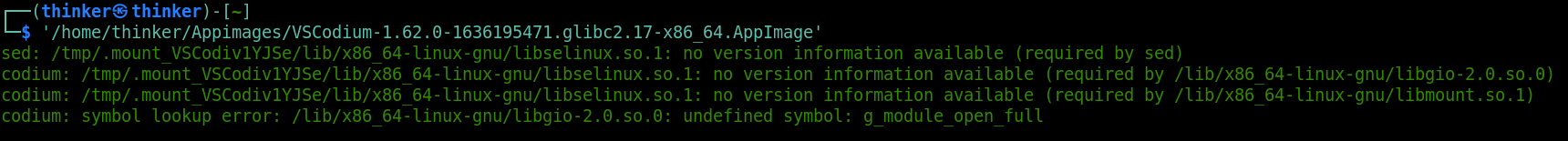 Cannot launch vscodium appimage · Issue #908 · VSCodium/vscodium · GitHub
