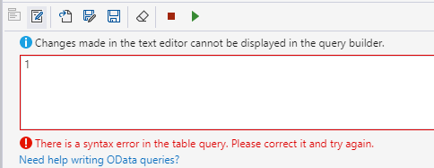 There is no error when typing an invalid query in the text editor for one emulator table · Issue ...