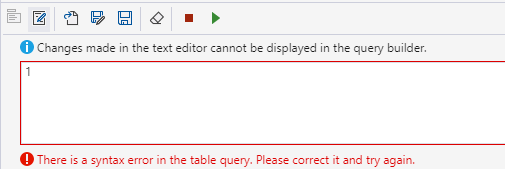 There is no error when typing an invalid query in the text editor for one table · Issue #5177 ...