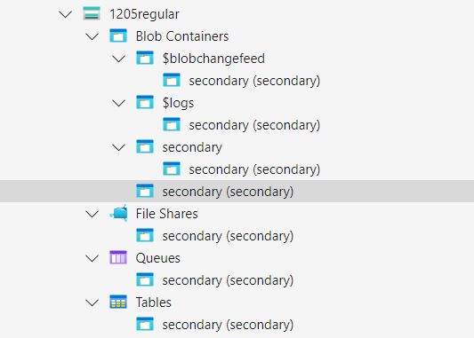 The secondary blob container displays incorrectly · Issue #6350 · microsoft/AzureStorageExplorer ...