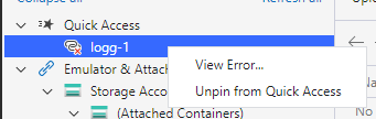 An extra action item 'Rename...' displays on the context menu of one broken QA Azure AD attached ...