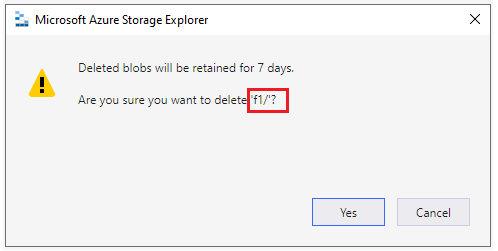 An extra '/' displays next to the folder name in the delete dialog when deleting a folder ...