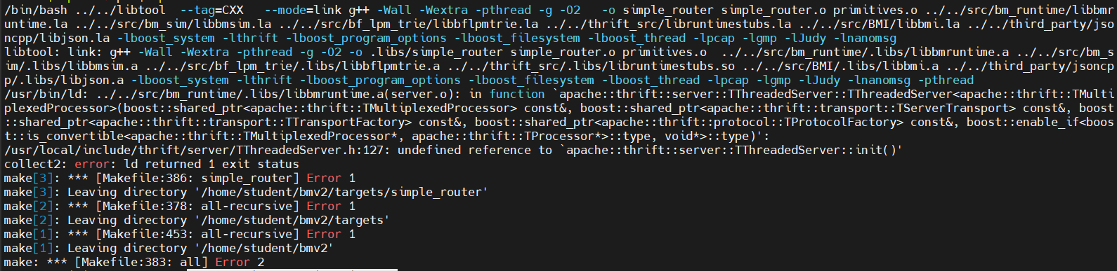 Trying To Run Make · Issue 1203 · P4langbehavioral Model · Github